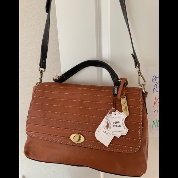 Vera Pelle | Bags | Vera Pelle Leather Shoulder Bag Cross Body Italy ...